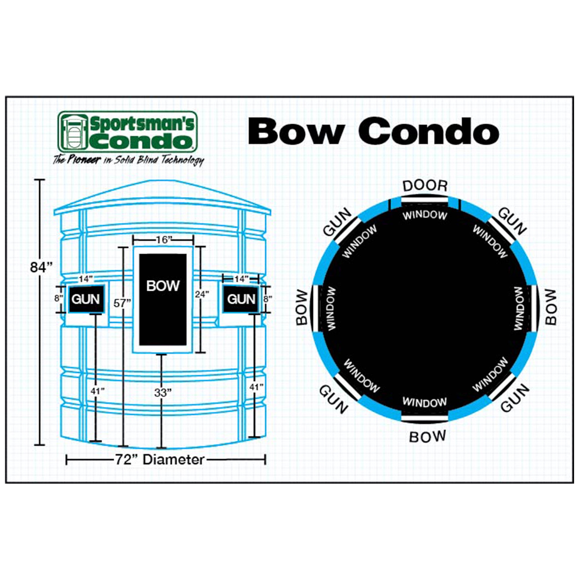 Sportsman's Condo Bow Condo 72" Diameter Deer Stand: Black, Loaded ...
