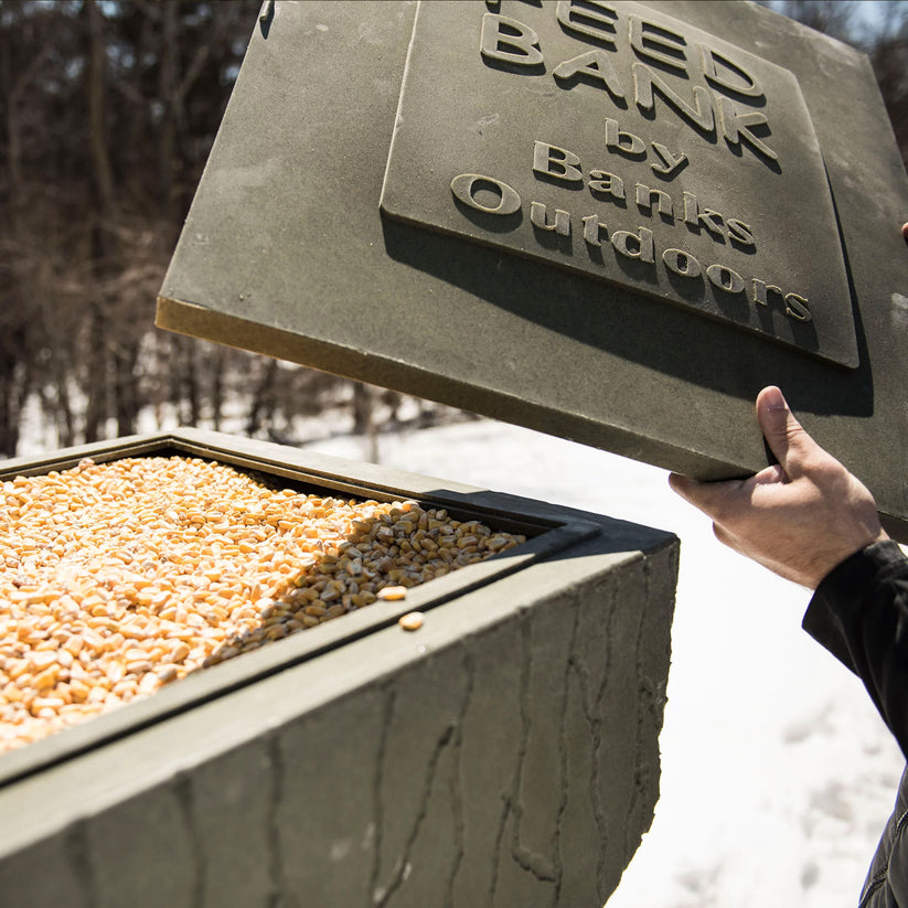 Banks Outdoors Feedbank 150 lb Gravity Deer Feeder – Outdoors For Less