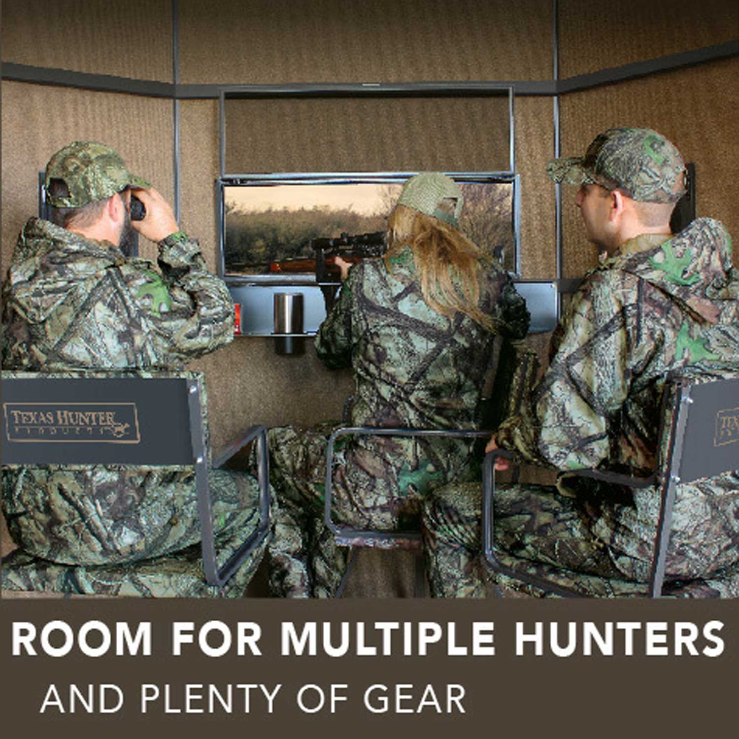 Texas Hunter 5' x 7' Wrangler Hunting Blind w/ Combo Bow/Rifle Windows ...