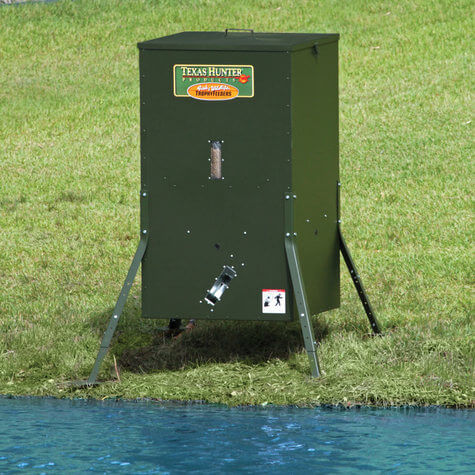 250 lb. Lake & Pond Directional Fish Feeder with Adjustable Legs by ...