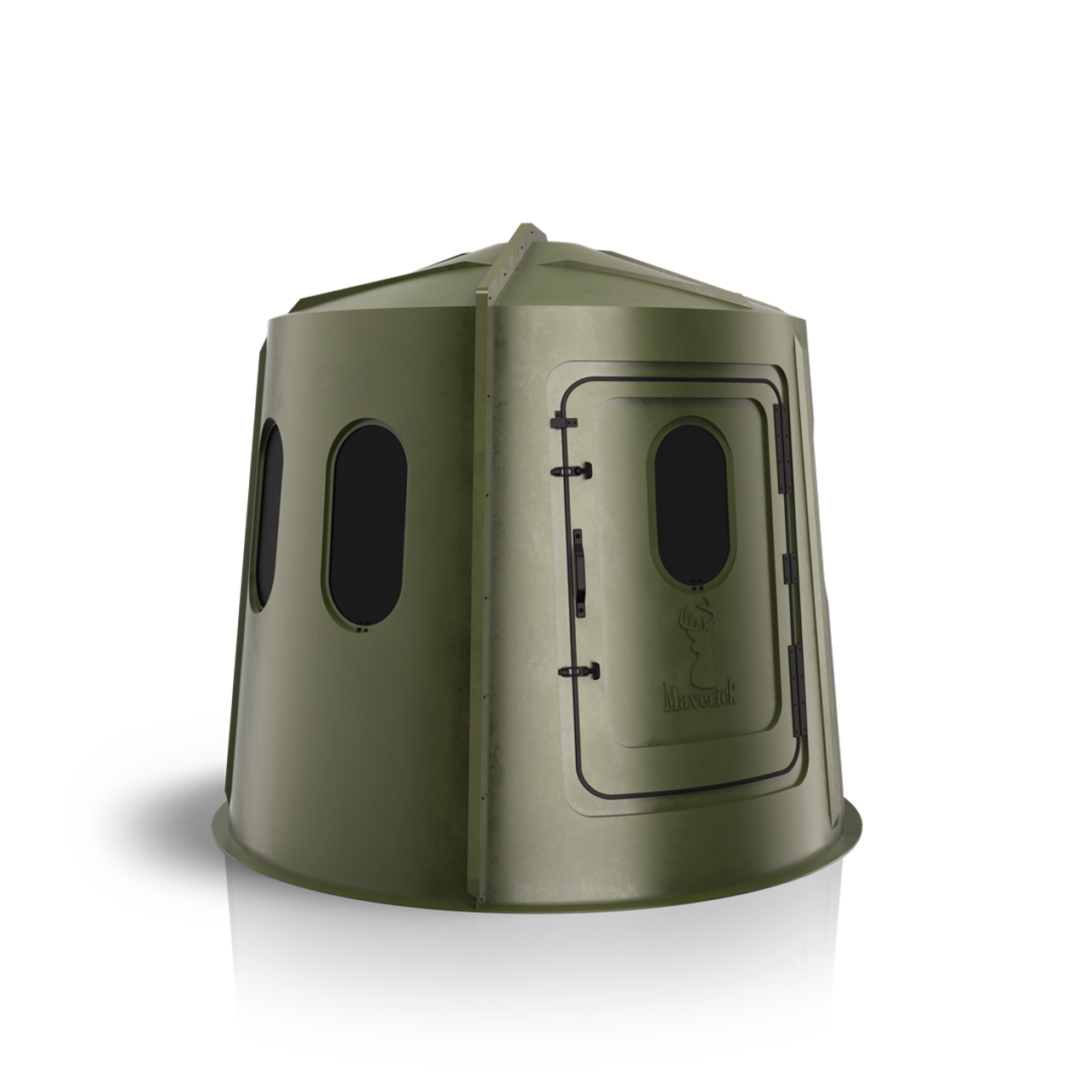 Maverick 6-Shooter Deer Hunting Blind in Green with Slide-Lock Door ...
