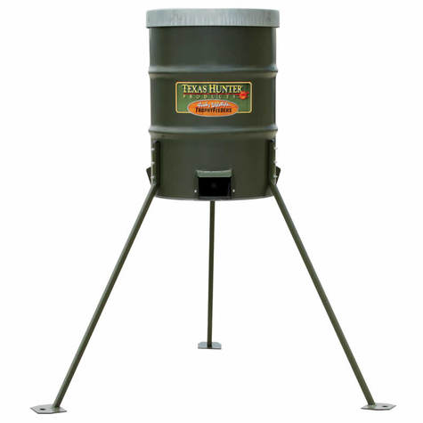 Texas Hunter 300 lb. Barrel Deer Feeder | Outdoors For Less – Outdoors ...