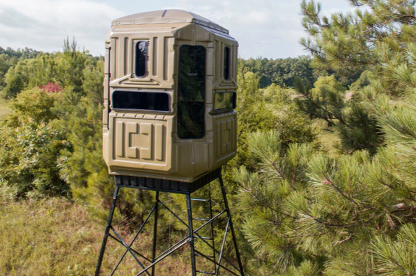 Advantage Hunting - Dual Threat Bow/Gun Hunting Blind with 10' Steel T ...