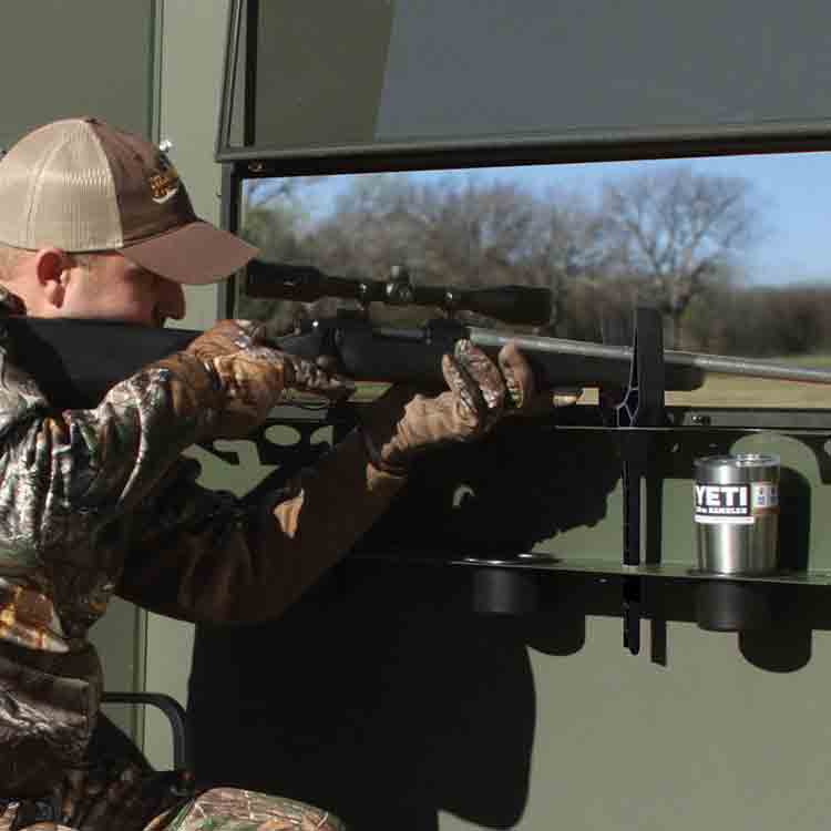 The Sportsman's Deer Blind Shelf and Shooting Rest by Texas Hunter ...