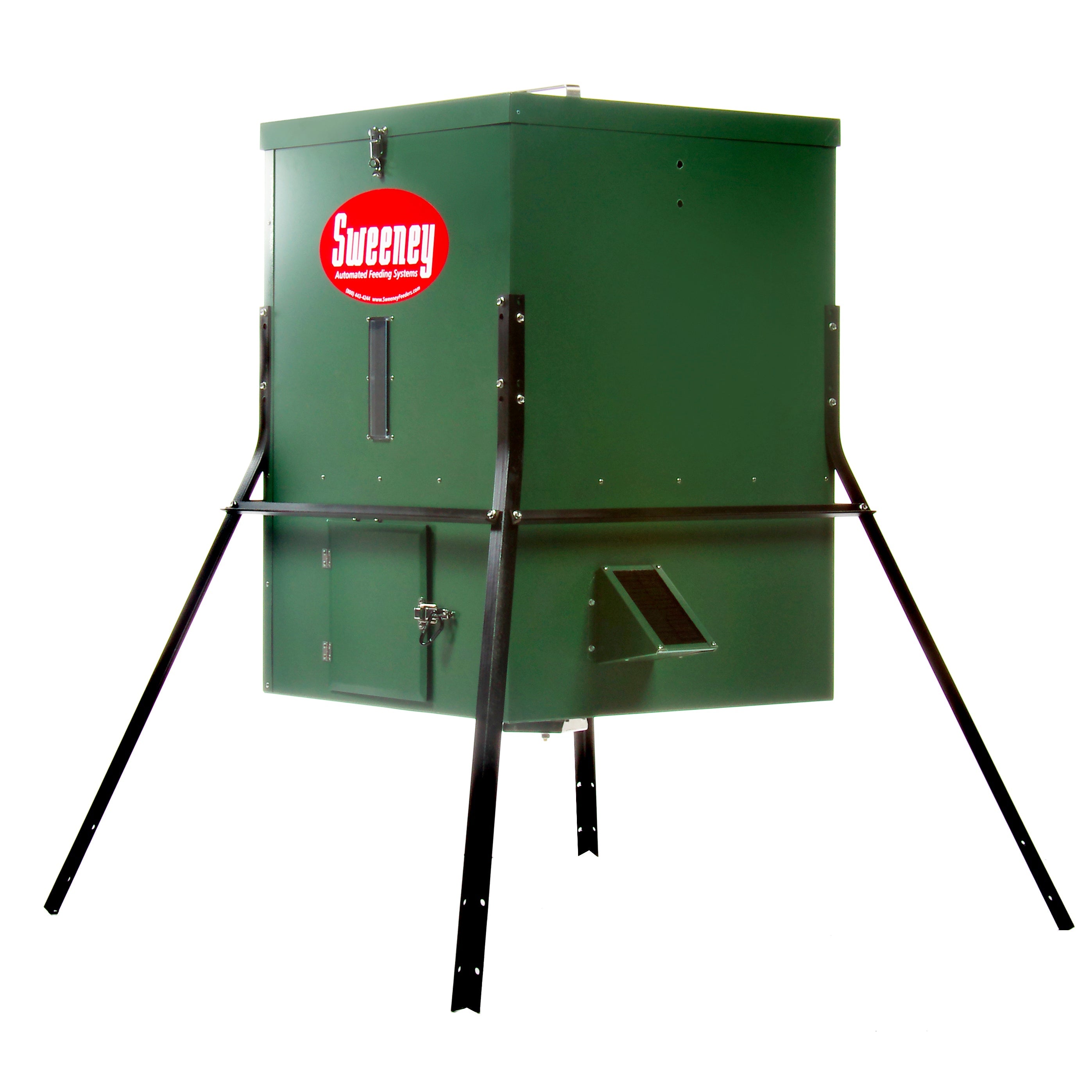 Sweeney Deer Feeder - 100lb Capacity - Premium Timer - Silver ...